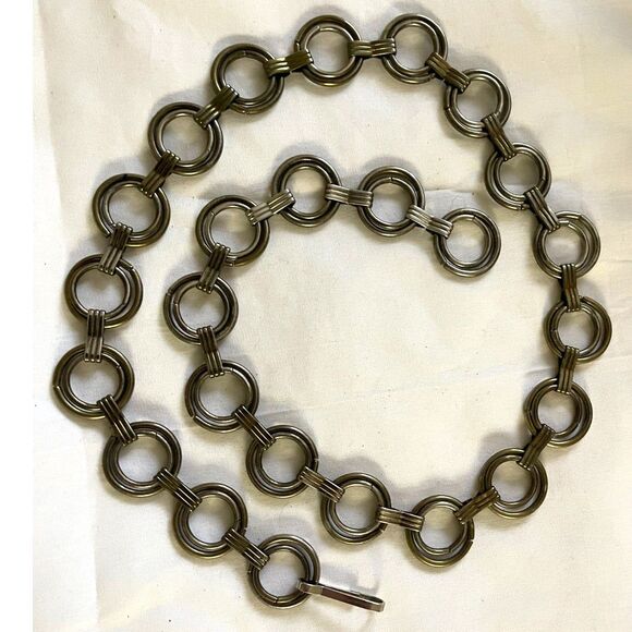 American Vintage | Accessories | Vintage Circle Disk Chain Belt Metal ...